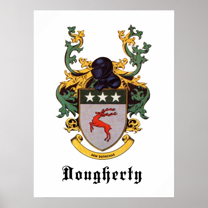 Dougherty Coat of Arms Poster | Zazzle.co.uk