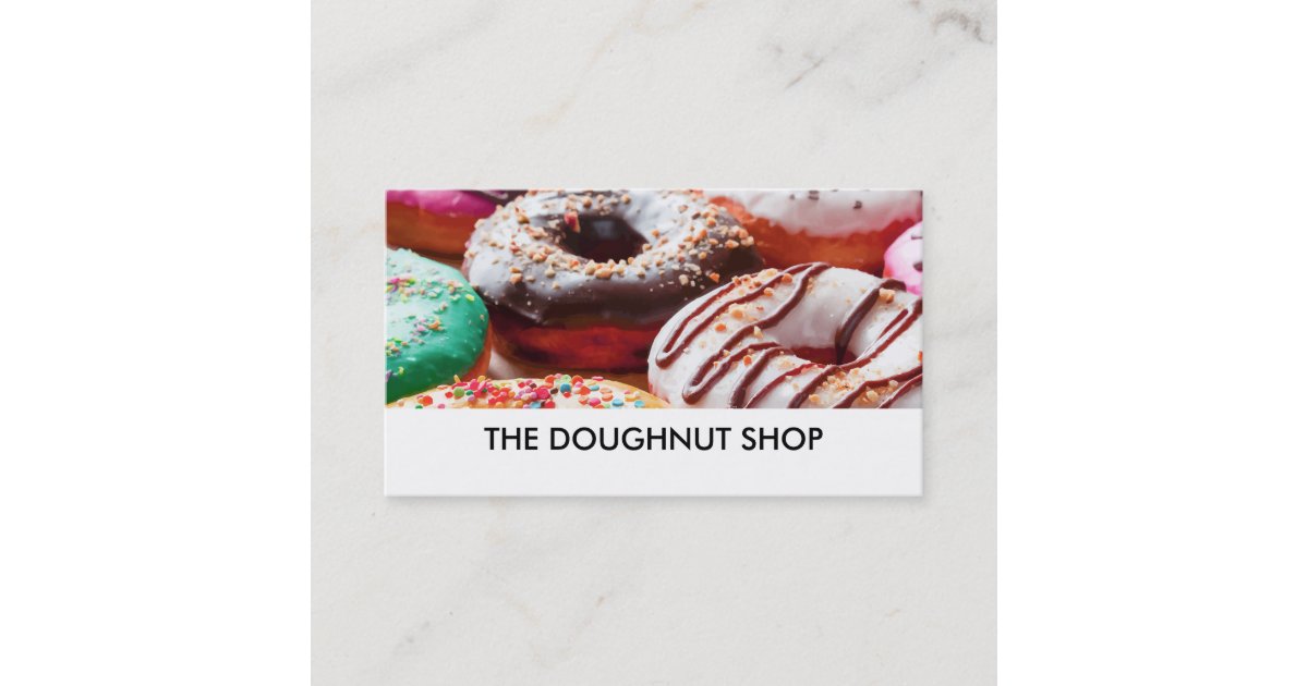 Doughnut Shop Image Businesscards Business Card | Zazzle