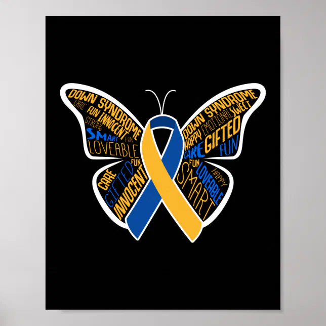 Down Syndrome Awareness Butterfly Special Poster | Zazzle