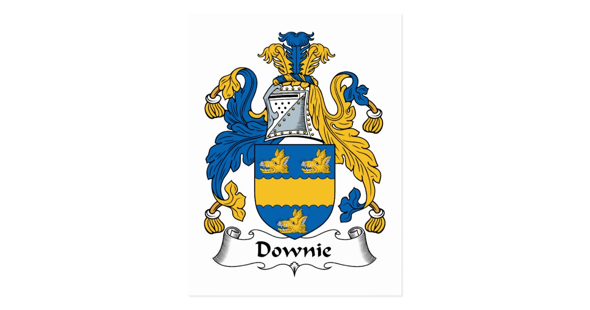 Downie Family Crest Postcard | Zazzle.co.uk
