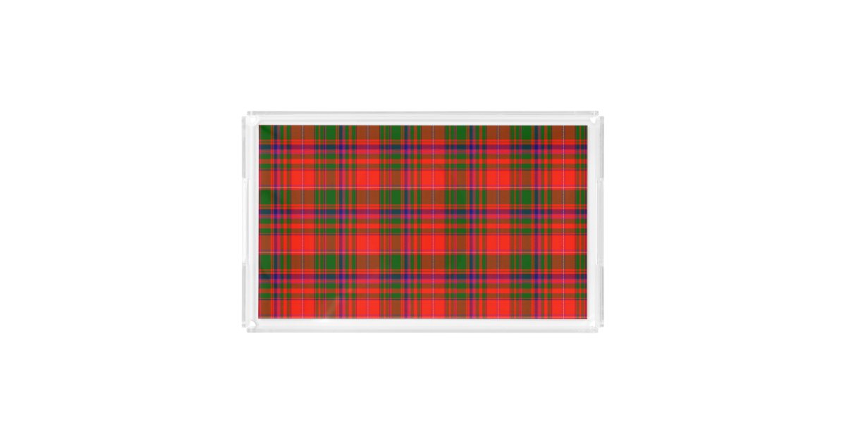Doyle Scottish Tartan Acrylic Tray | Zazzle