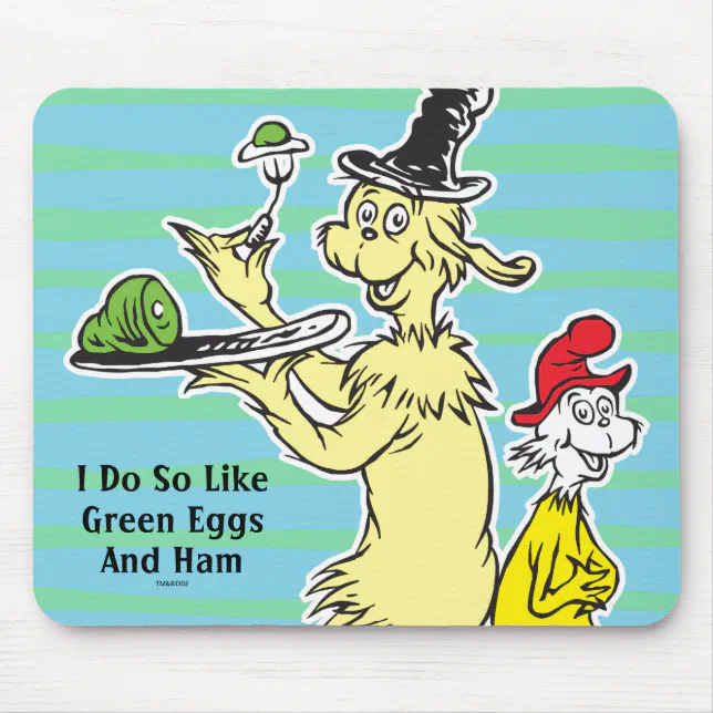 Dr. Seuss | Green Eggs and Ham | Friend & Sam-I-Am Mouse Mat | Zazzle