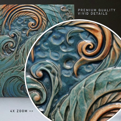 Dragon Scales Victorian Green Organic Patterns Tile | Zazzle