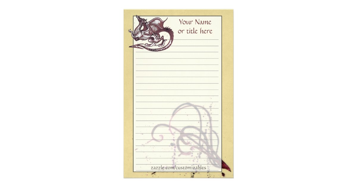 Dragon Stationery | Zazzle.co.uk