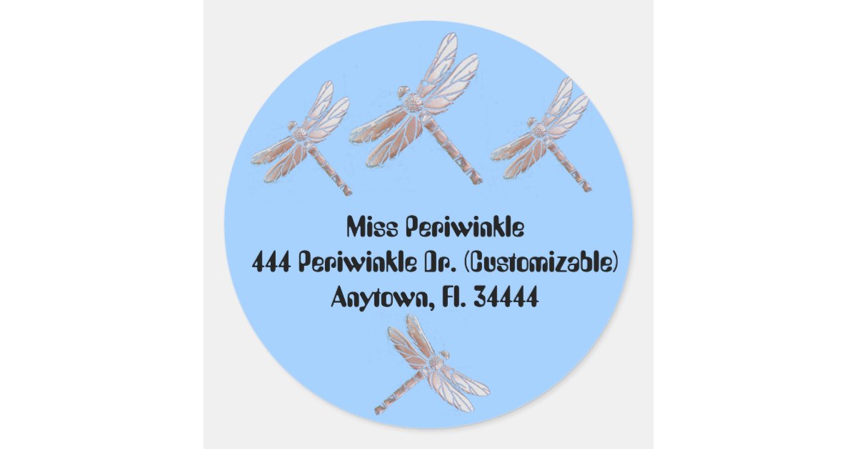 Dragonfly Address Labels | Zazzle