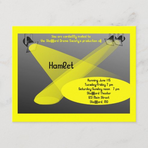 Drama Invitations | Zazzle UK