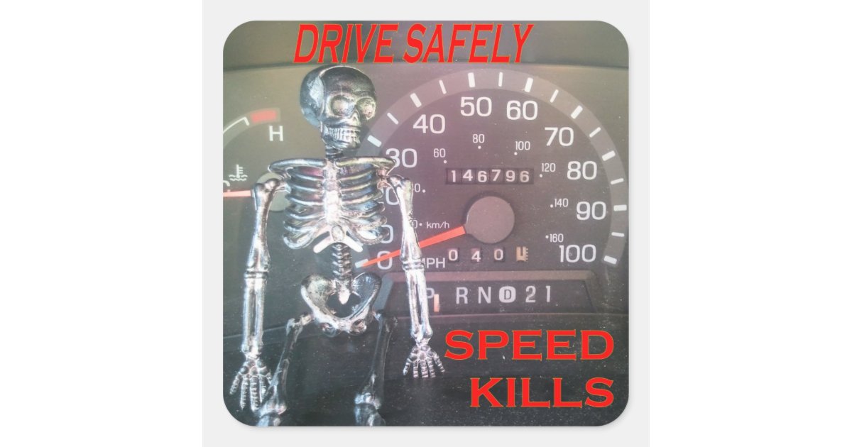 Drive Safely - Speed Kills Sticker | Zazzle