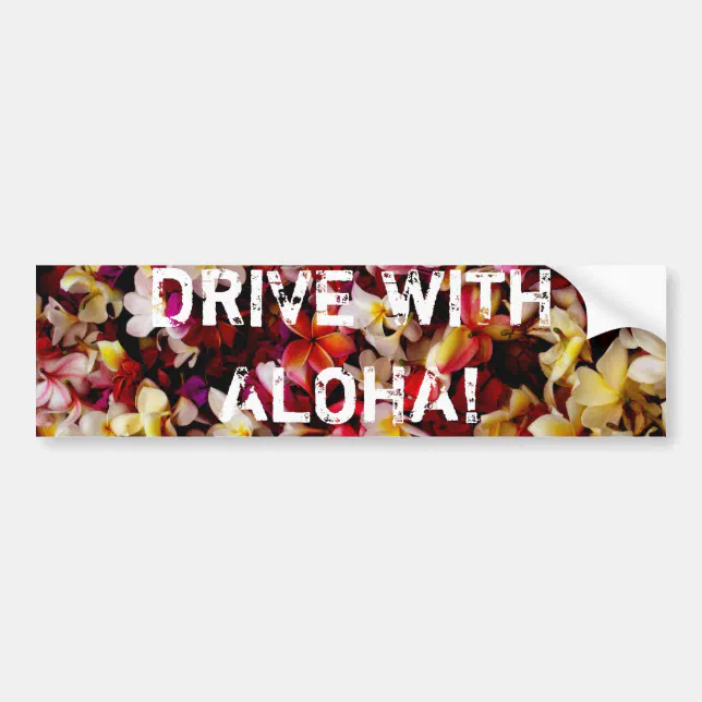 DRIVE WITH ALOHA! BUMPER STICKER | Zazzle