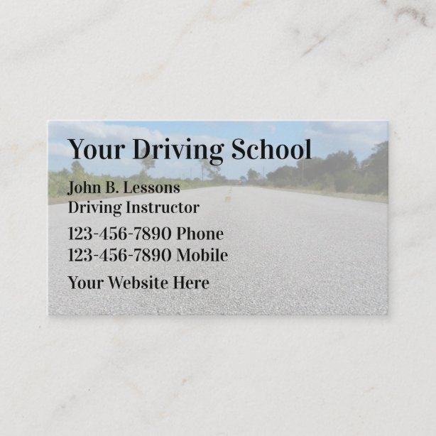 Driving School Business Cards | Zazzle UK