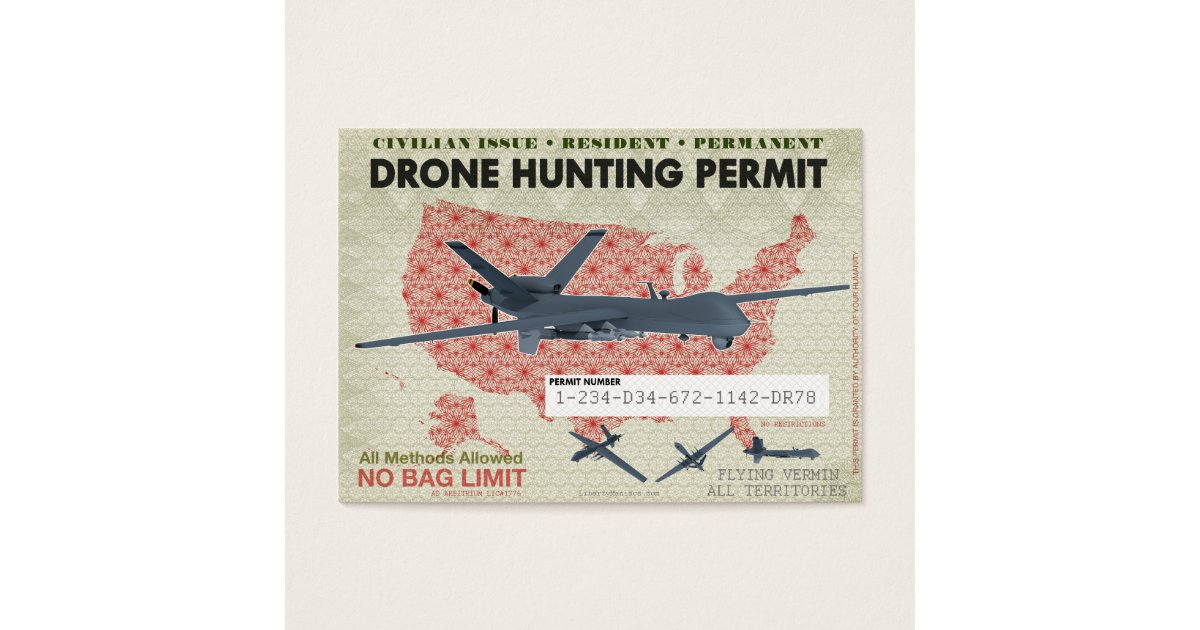 Drone Hunting Permits | Zazzle