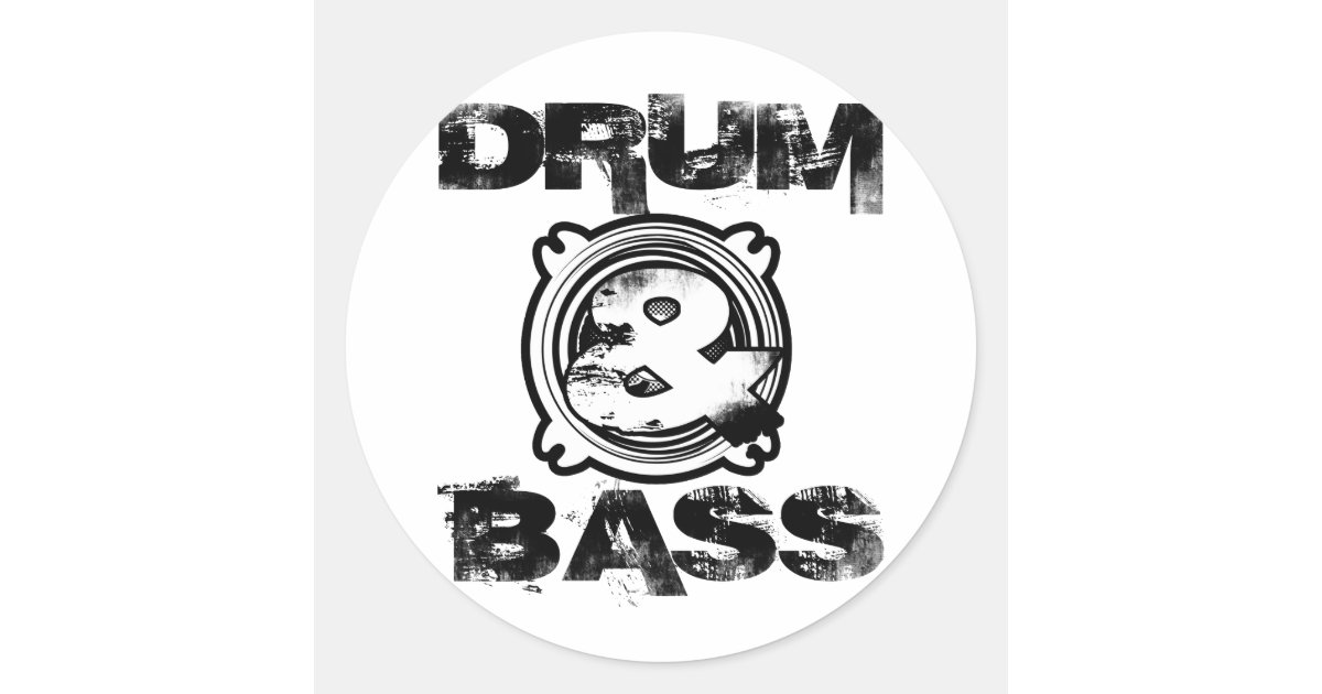 Drum and Bass Subwoofer Classic Round Sticker | Zazzle