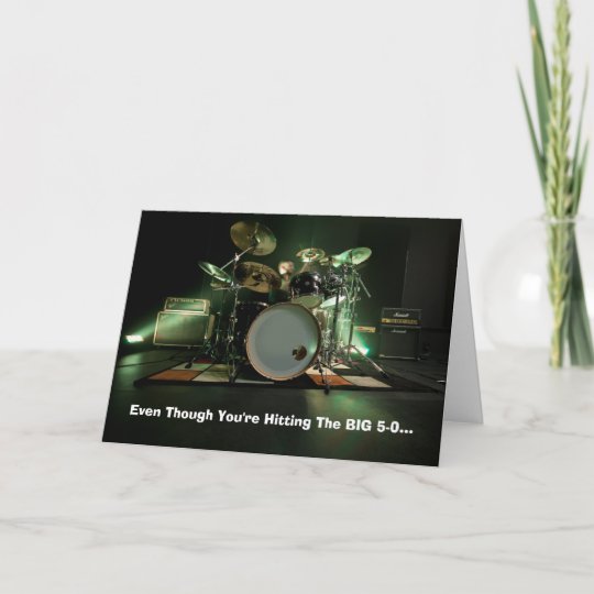 Drummer Birthday Card Shows Their Age (Custom) | Zazzle.co.uk