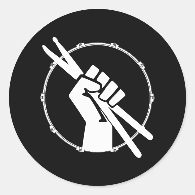 Drummer musician who love drums classic round sticker | Zazzle