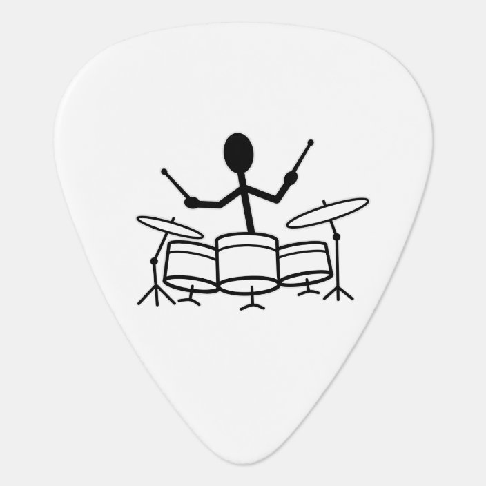 Drummer Stick Figure Guitar Pick | Zazzle.co.uk
