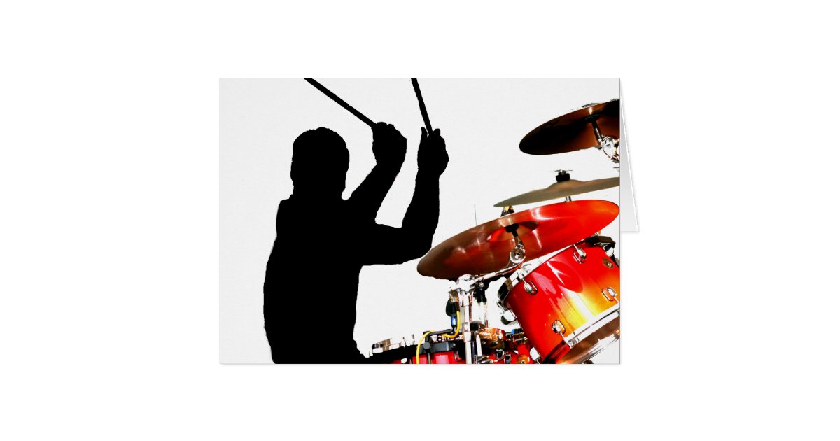 Drummer sticks in air shadow real drums | Zazzle