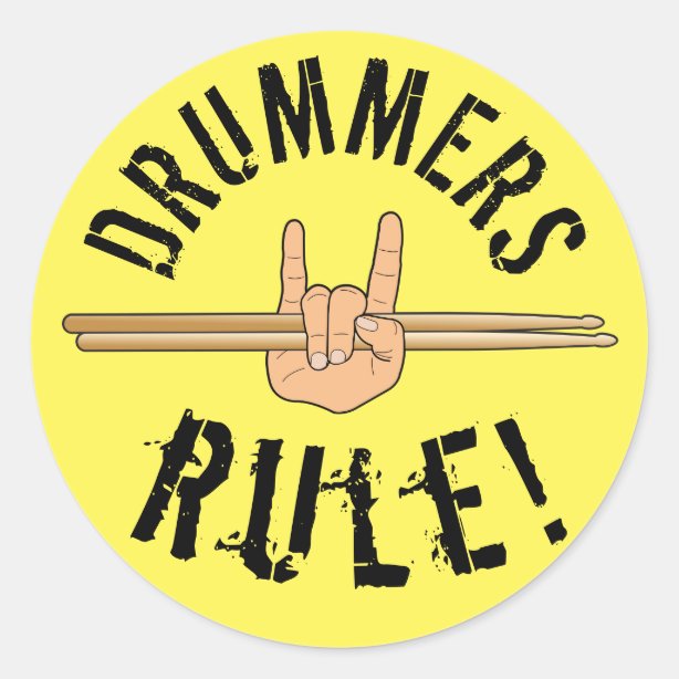 Drummer Stickers & Labels | Zazzle UK