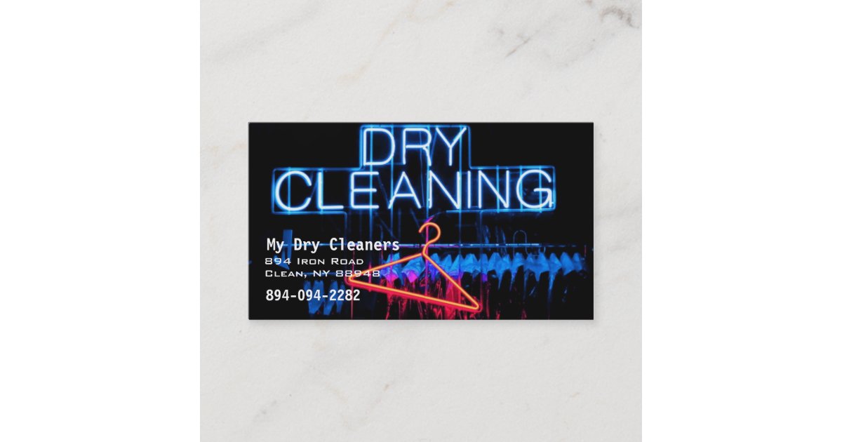 Dry Cleaners or Laundry Business Card | Zazzle