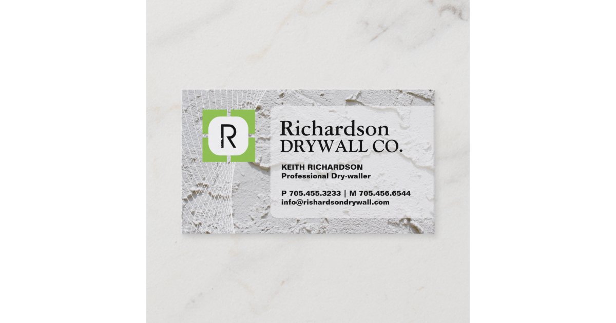 DRYWALL COMPANY BUSINESS CARD | Zazzle