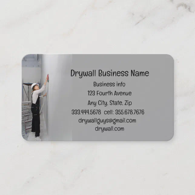 Drywall Custom Sheetrock Plaster Business Card | Zazzle