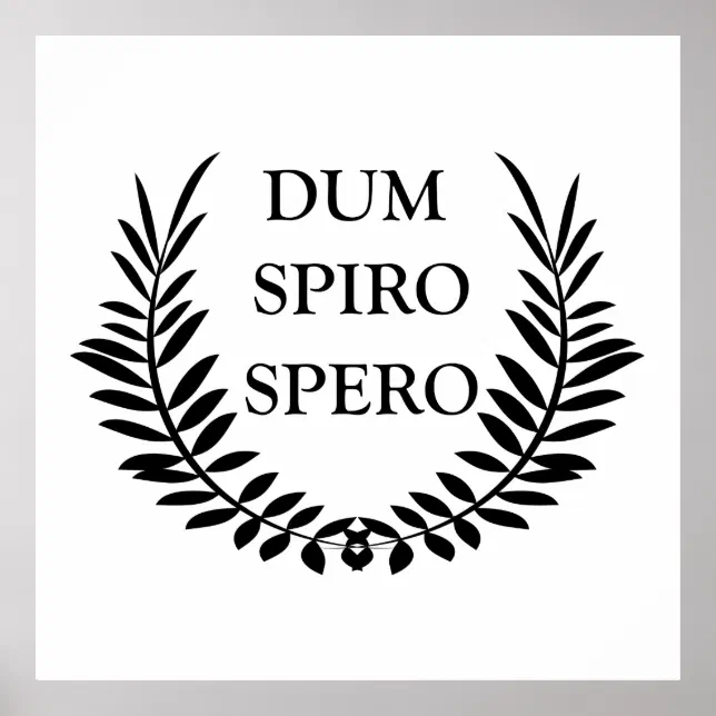 Dum spiro spero poster | Zazzle