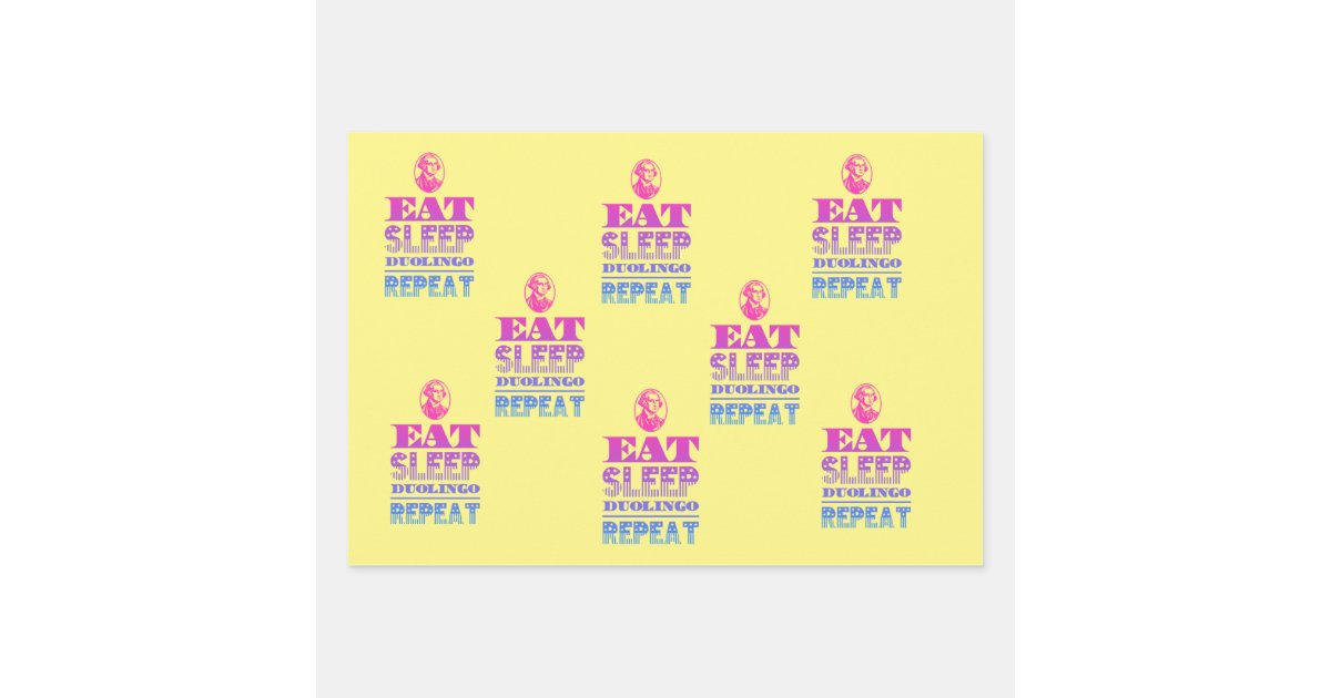 duolingo wrapping paper sheet | Zazzle