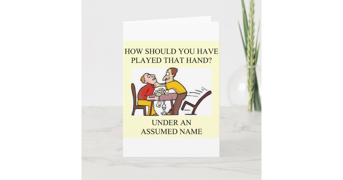 duplicate bridge game player card | Zazzle