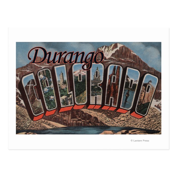 Durango, Colorado - Large Letter Scenes Postcard | Zazzle.co.uk
