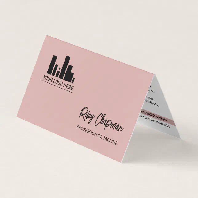 Dusty Pink QR Code Photo Social Media Icons Business Card | Zazzle