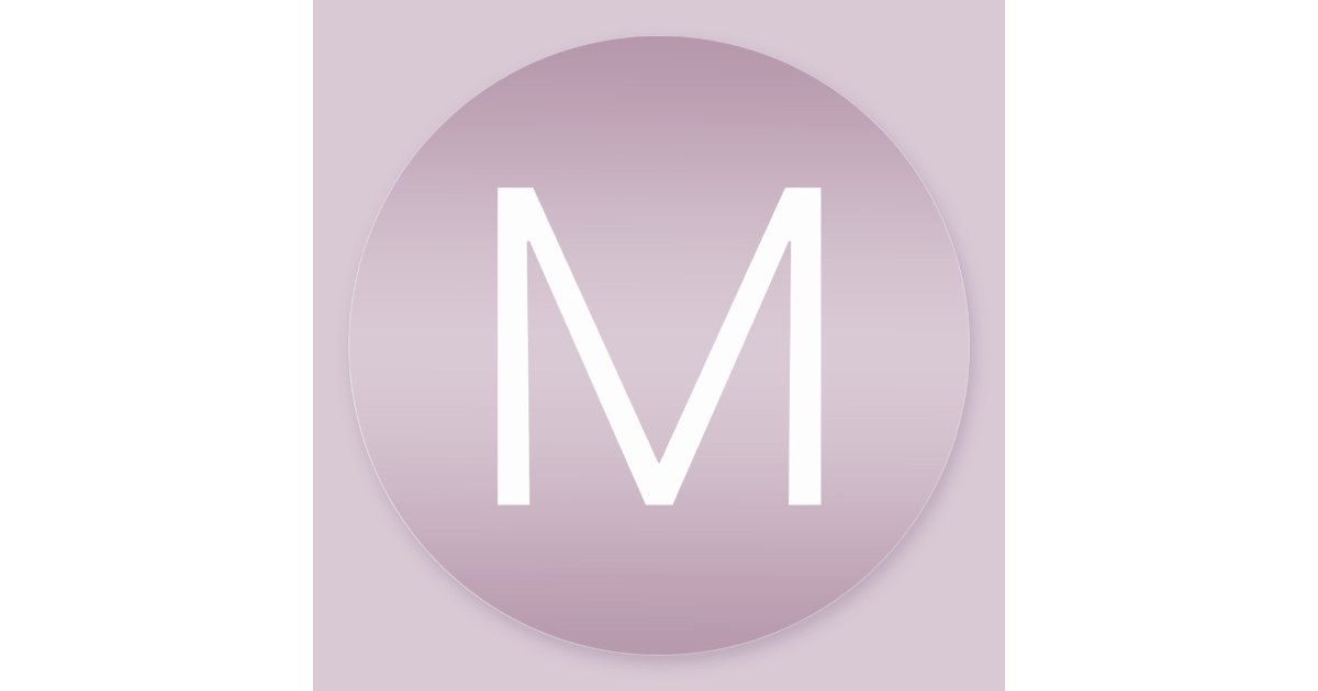 Dusty Purple (editable colour) Modern Minimalistic Classic Round ...