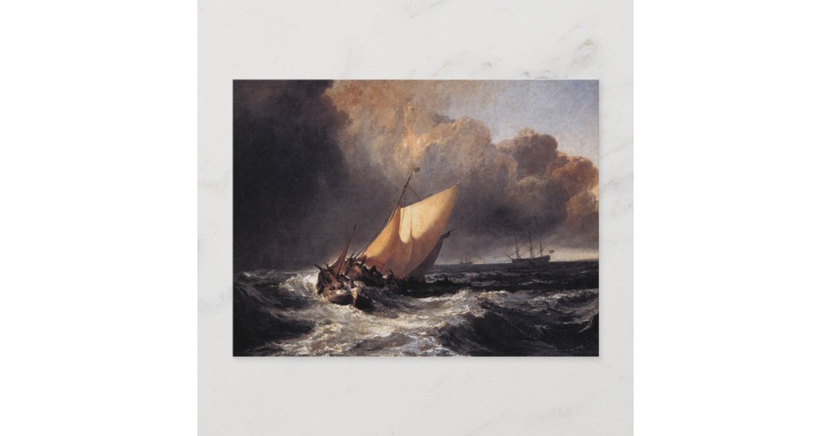 Dutch Boats in a Gale Postcard | Zazzle
