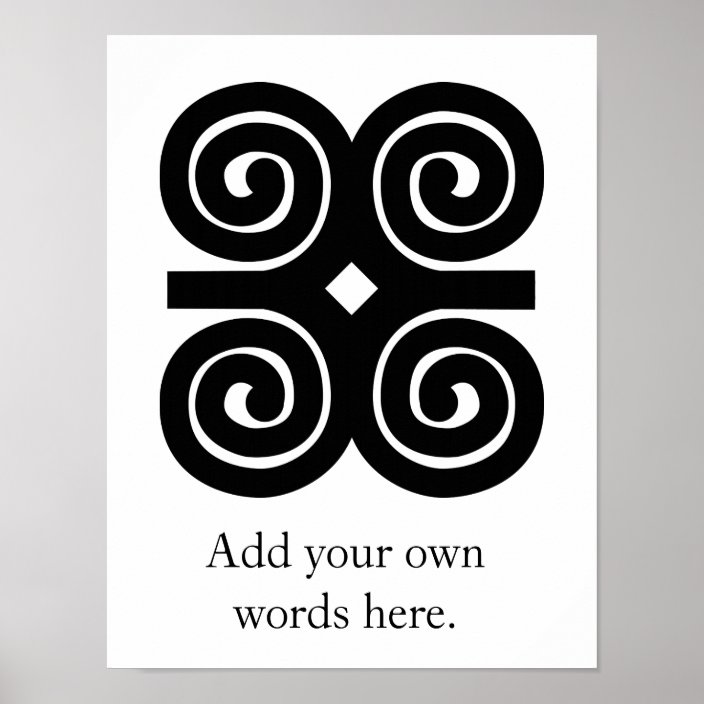 Dwennimmen - Strength and Humility Adinkra Symbol Poster | Zazzle.co.uk