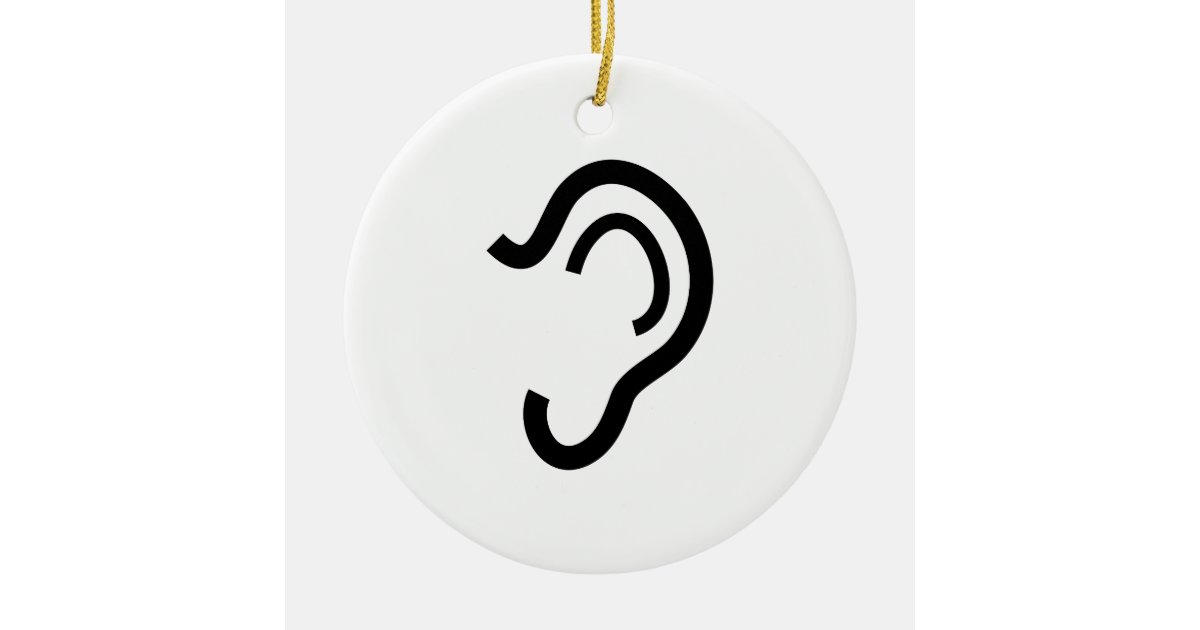 Ear Ceramic Tree Decoration | Zazzle