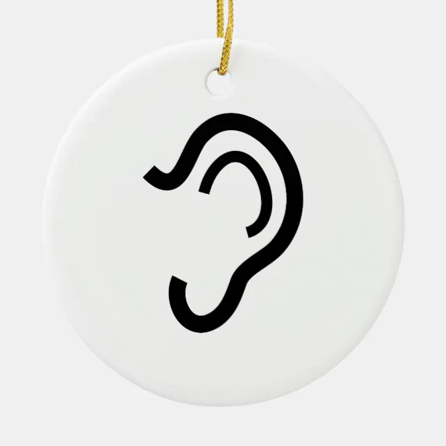 Ear Ceramic Tree Decoration | Zazzle