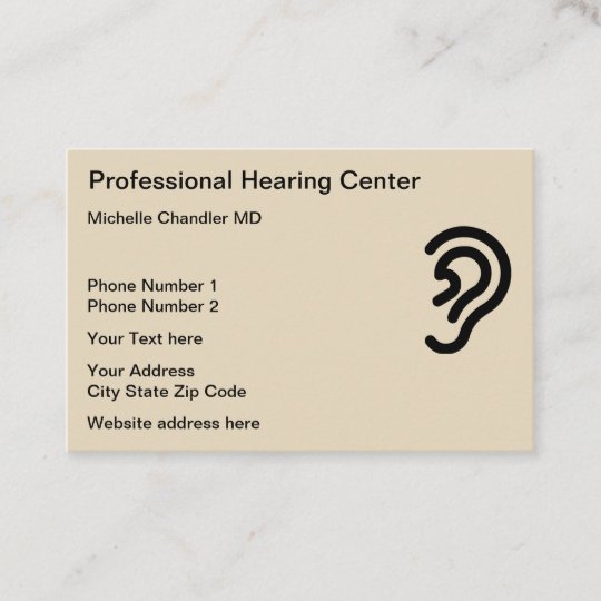 Ear Doctor Hearing Center Business Card | Zazzle.co.uk