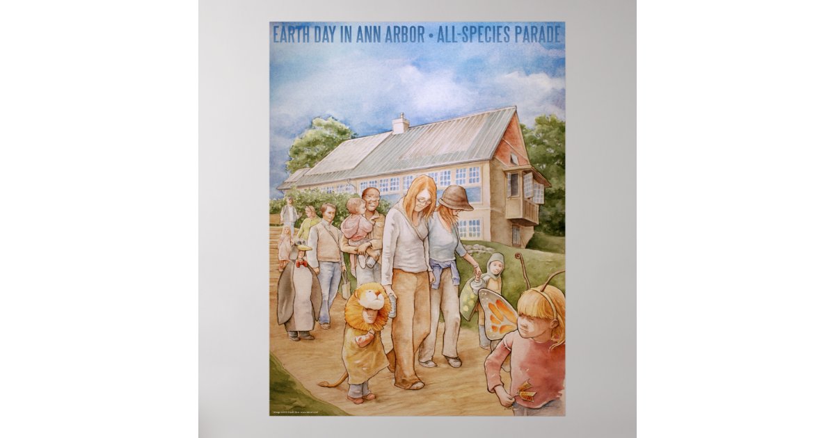 earth day in ann arbor (poster) poster | Zazzle