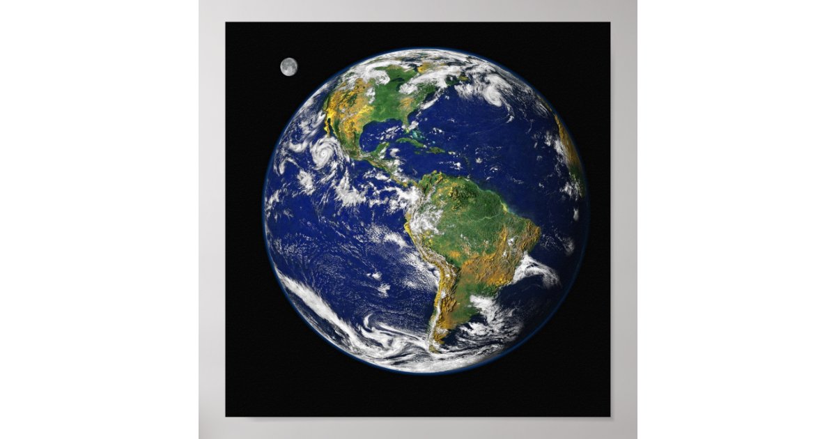 Earth from space poster | Zazzle