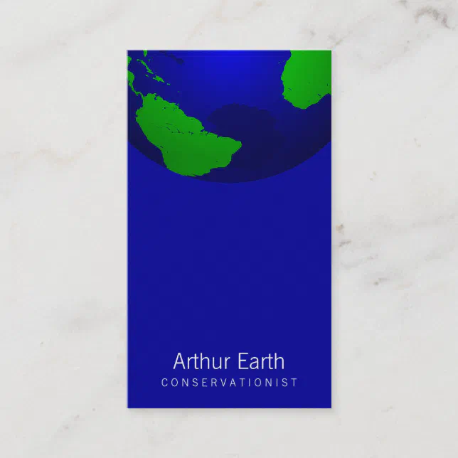 Earth Graphic Business Card | Zazzle
