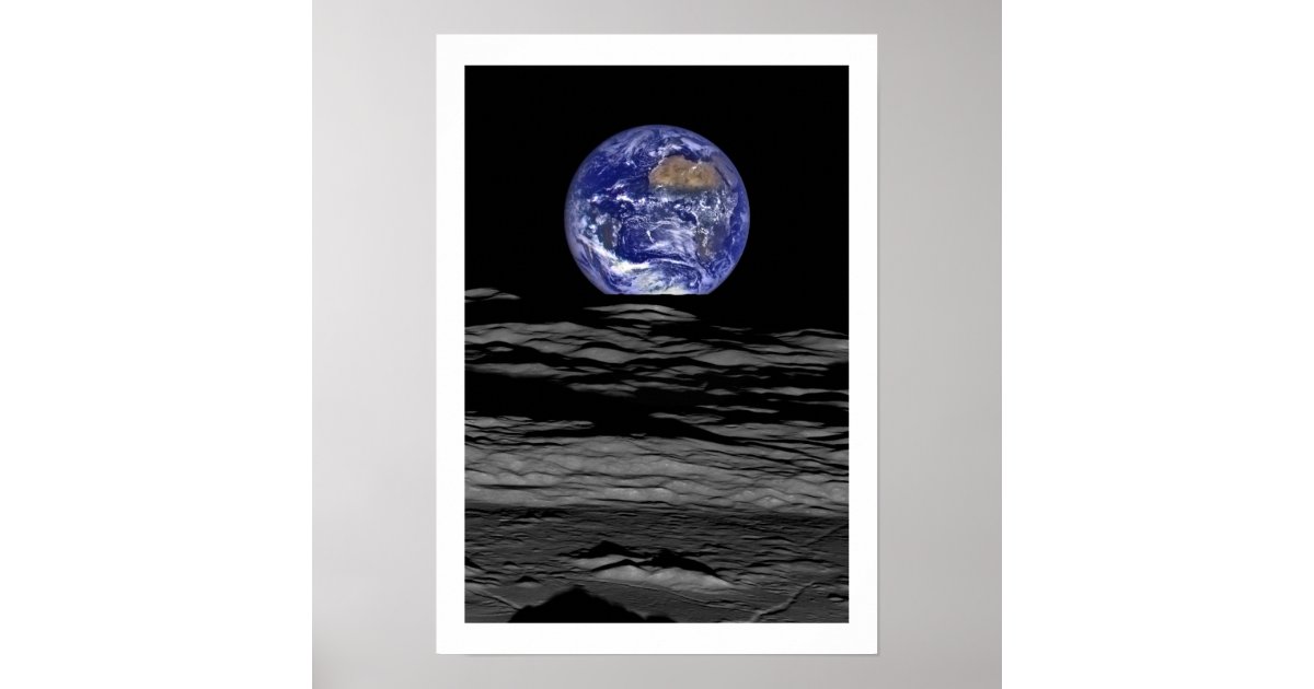 Earth Moonscape Poster | Zazzle