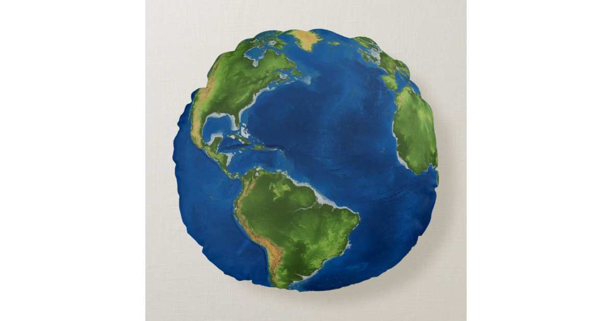 Earth Our Planet Round Cushion | Zazzle