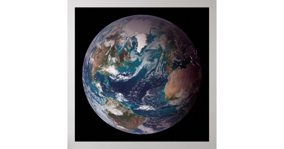 Earth: The Western Hemisphere Poster | Zazzle