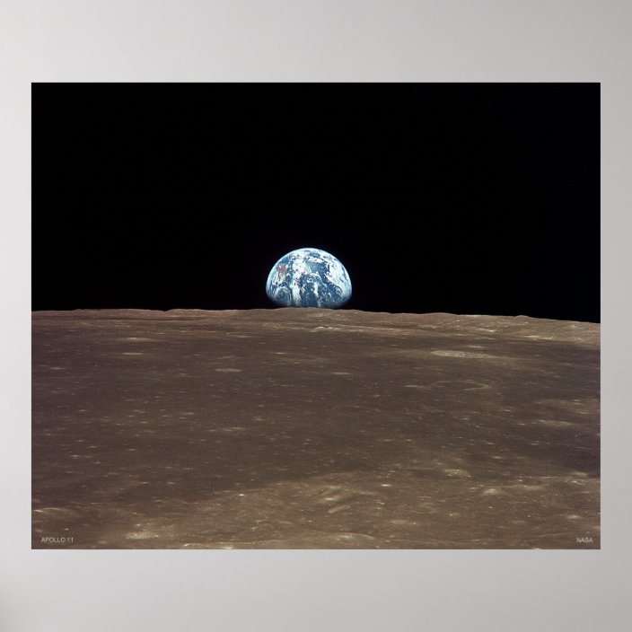 Earthrise - Apollo 11 Poster | Zazzle.co.uk
