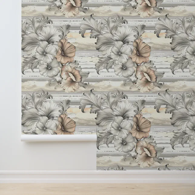 Earthy colour romantic flower blossom horizontal wallpaper | Zazzle