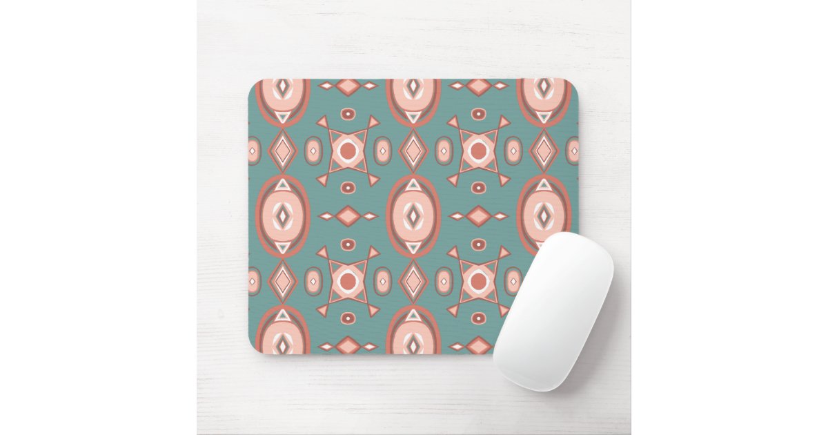 Earthy Warm Geometric Pattern Mouse Pad | Zazzle
