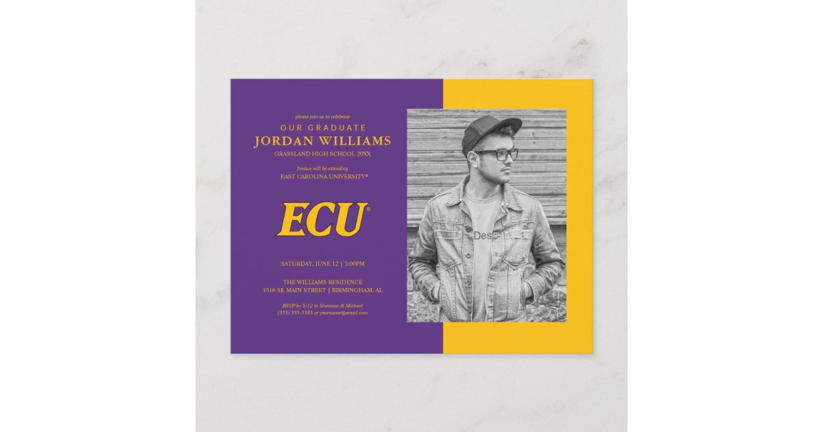 East Carolina University | ECU Logo Announcement Postcard | Zazzle