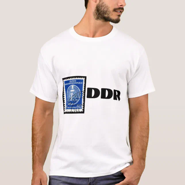 East German T-Shirt with DDR Stamp | Zazzle
