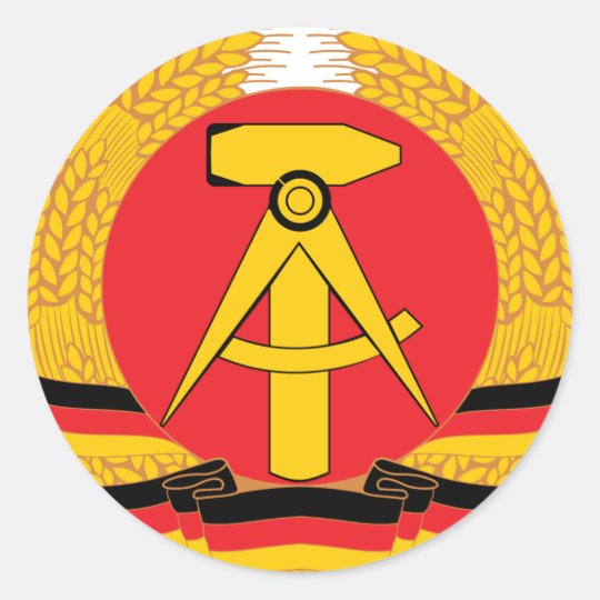 East Germany Coat Of Arms Classic Round Sticker | Zazzle.co.uk