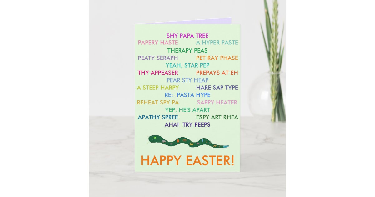 Easter Anagrams card | Zazzle.co.uk