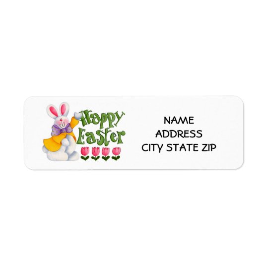 **EASTER BUNNY CARTOON** RETURN ADDRESS LABEL | Zazzle.co.uk