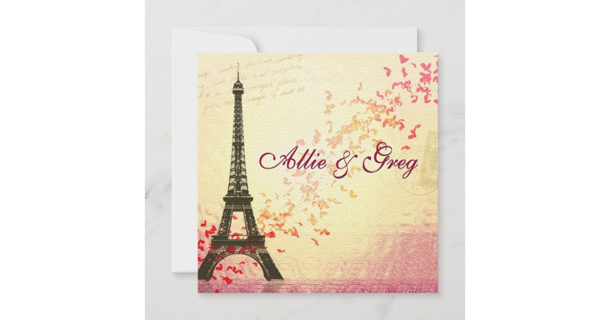 Easy, Elegant French themed invitation template | Zazzle