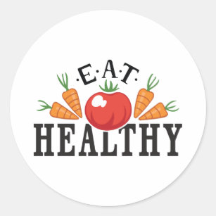 Healthy Eating Stickers & Labels | Zazzle UK
